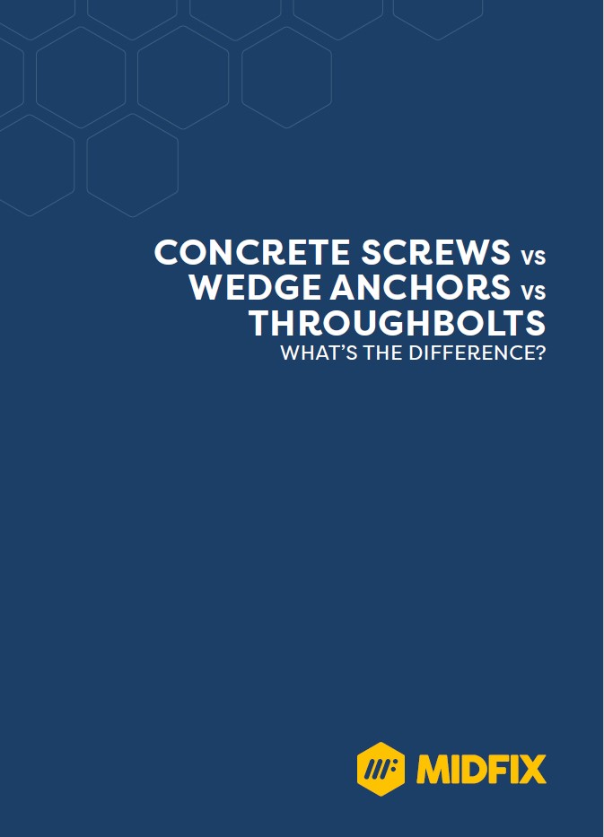 What is the difference between concrete screws, wedge anchors, throughbolts.